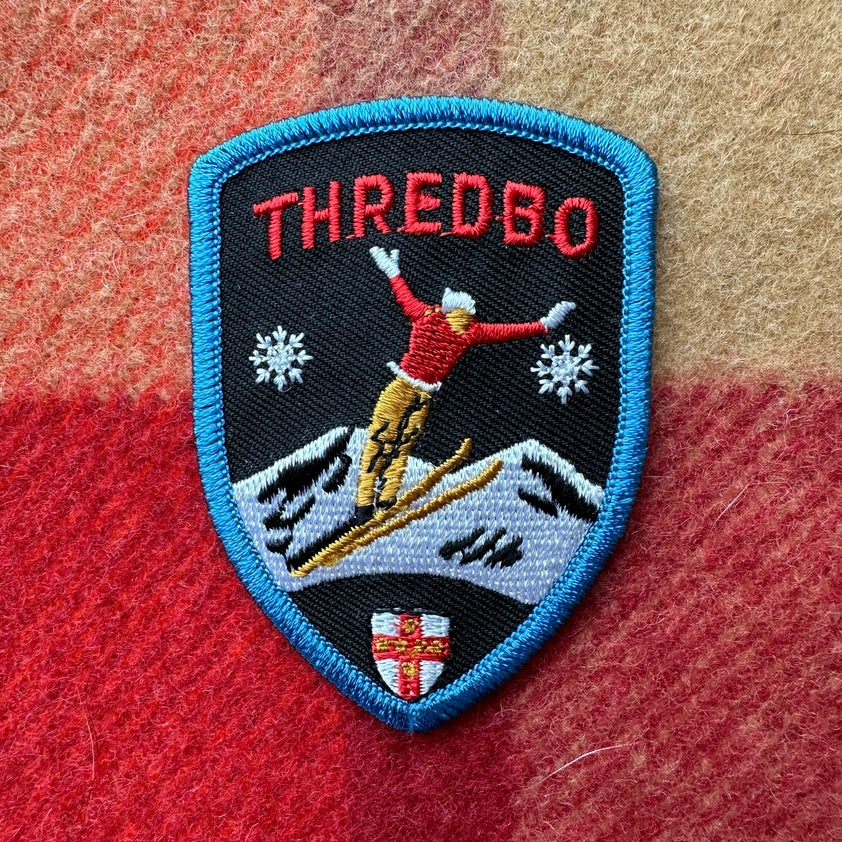 DESTINATION X UNKNOWN Vintage Ski Patch - THREDBO SKI JUMPER Black ...