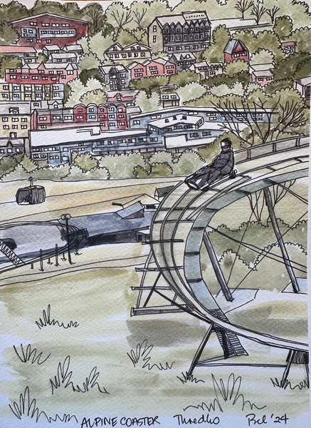 " ALPINE COASTER " Art Print by Belinda Allen – Design & Detail ...